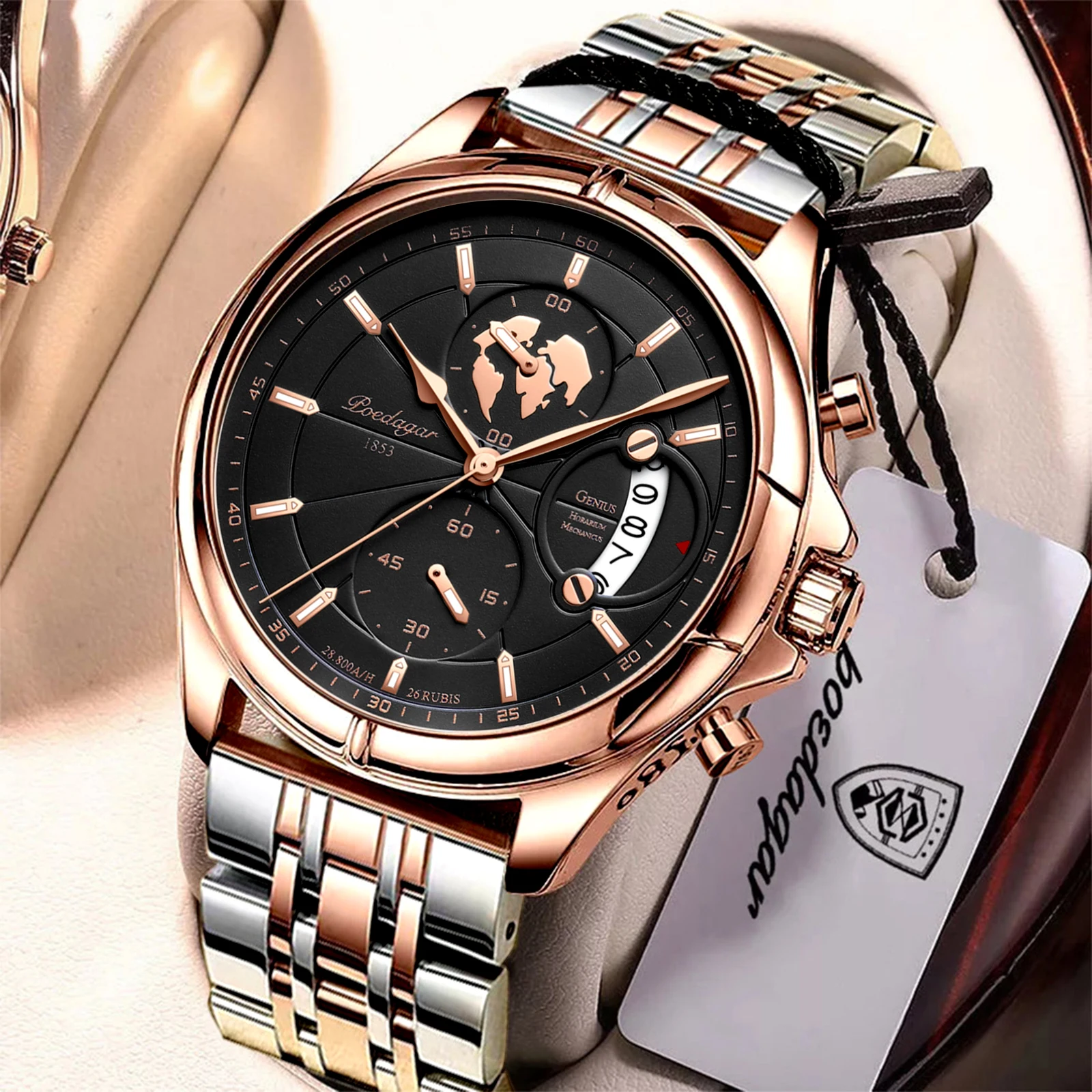 POEDAGAR-Luxury-Men-Watch-Business-Waterproof-Date-Chronograph-Full ...