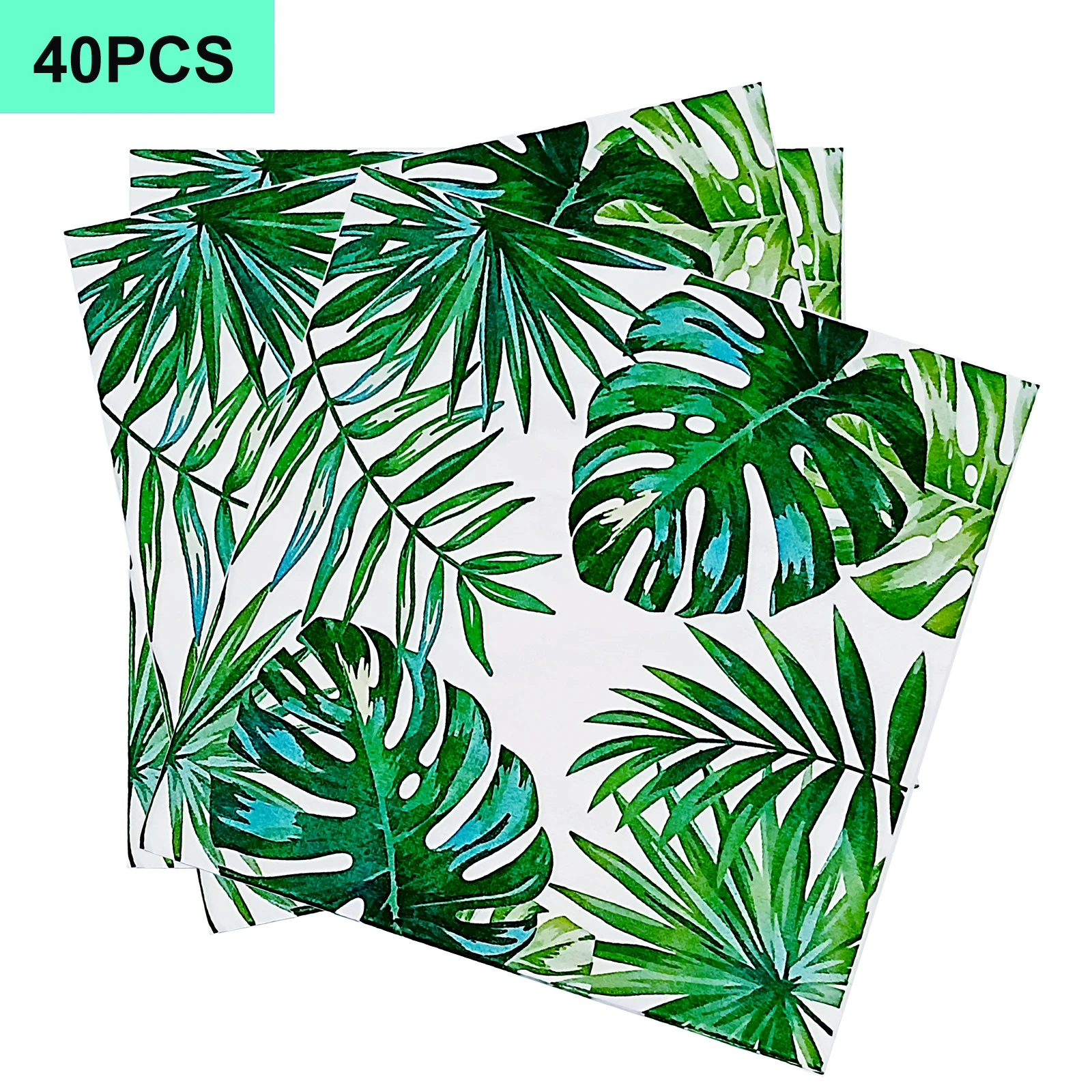 40 Pieces 2-ply 6.5X6.5 Inch Paper Dinner Napkins Hawaiian Tropical ...