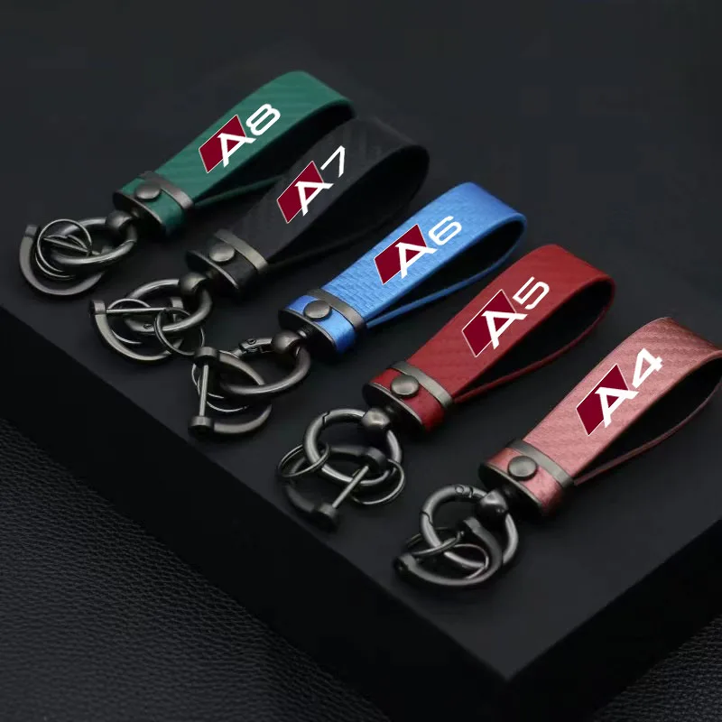 Car Keychain Horseshoe Buckle Key Ring Key Rings For AUDI A3 A4 A5 A6 ...