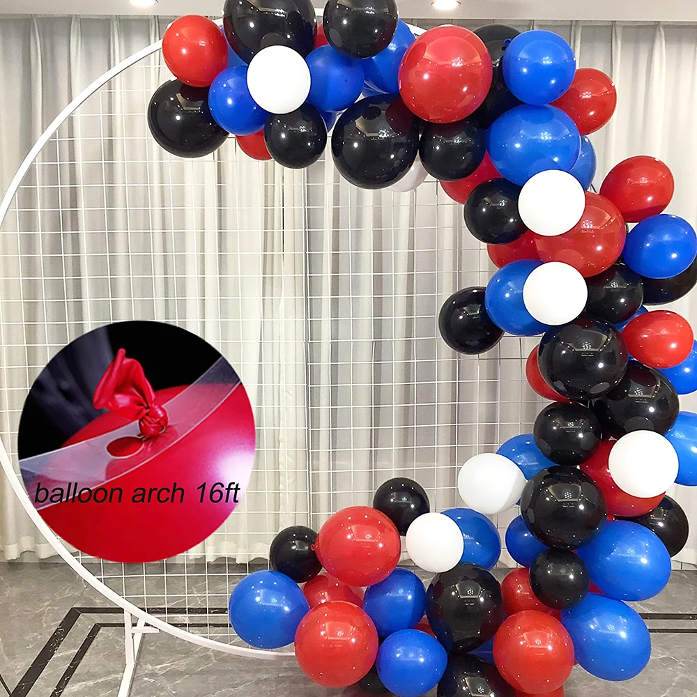 Red-Blue-Balloons-Arch-Garland-Kit-Black-White-Balloon-Circus-Kids-Toy ...