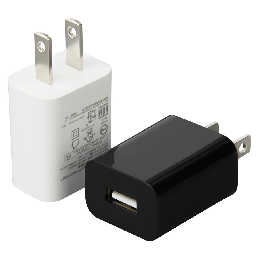USB-Wall-Charger-US-Plug-5V-1A-Single-USB-Plug-Charger-Power-Adapter ...