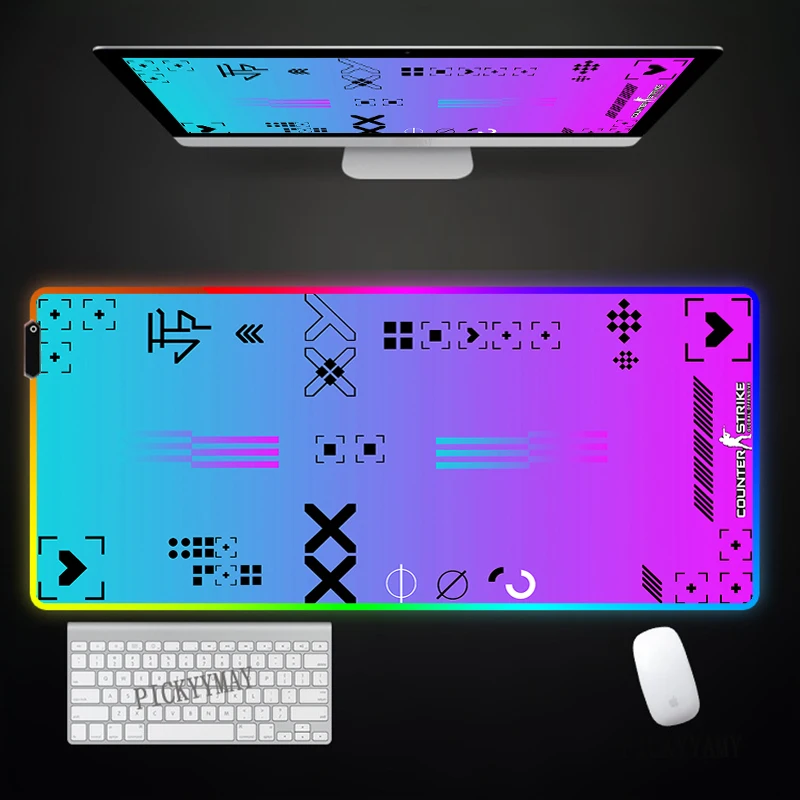 Grande-RGB-LED-Gaming-Mousepad-Cole-o-de-impress-o-Gamer-Mousepad-PC ...