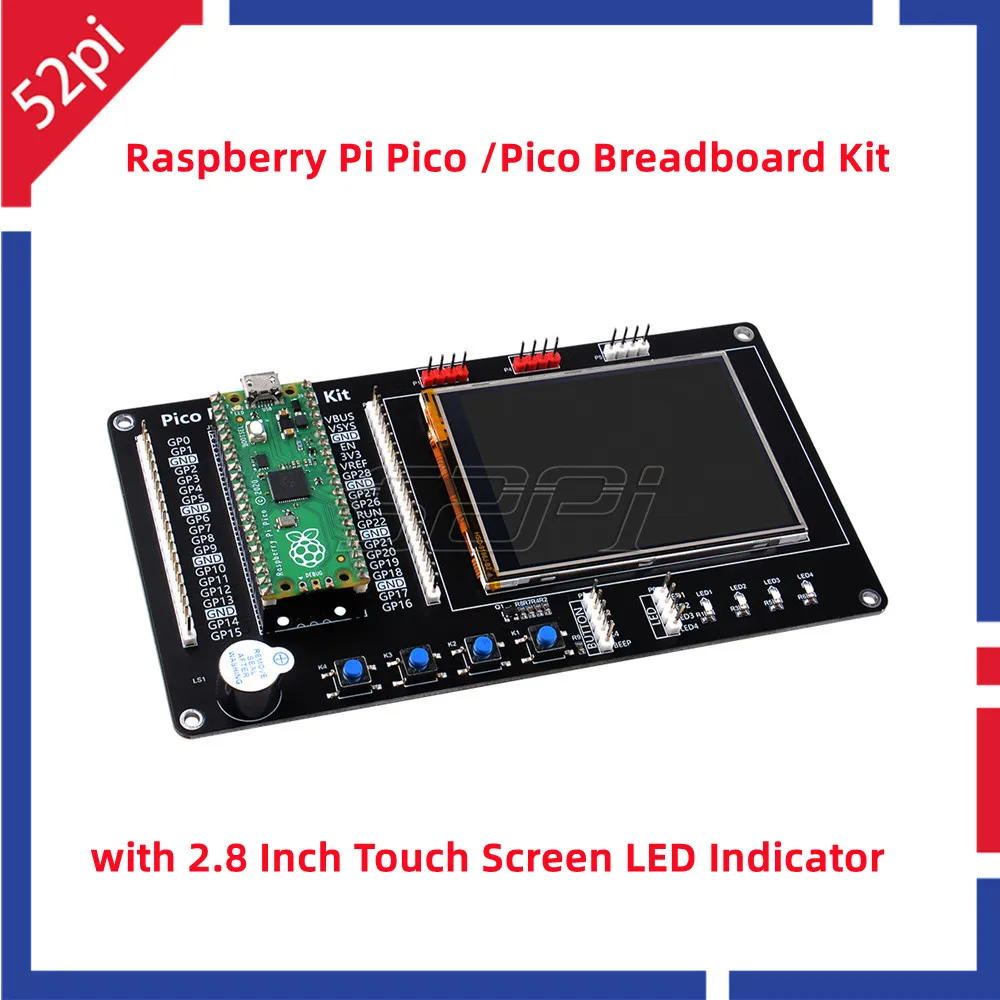 Himbeer-Pi-Pico-Pico-W-Steck-brett-Kit-mit-2-8-Zoll-Touchscreen-Display ...