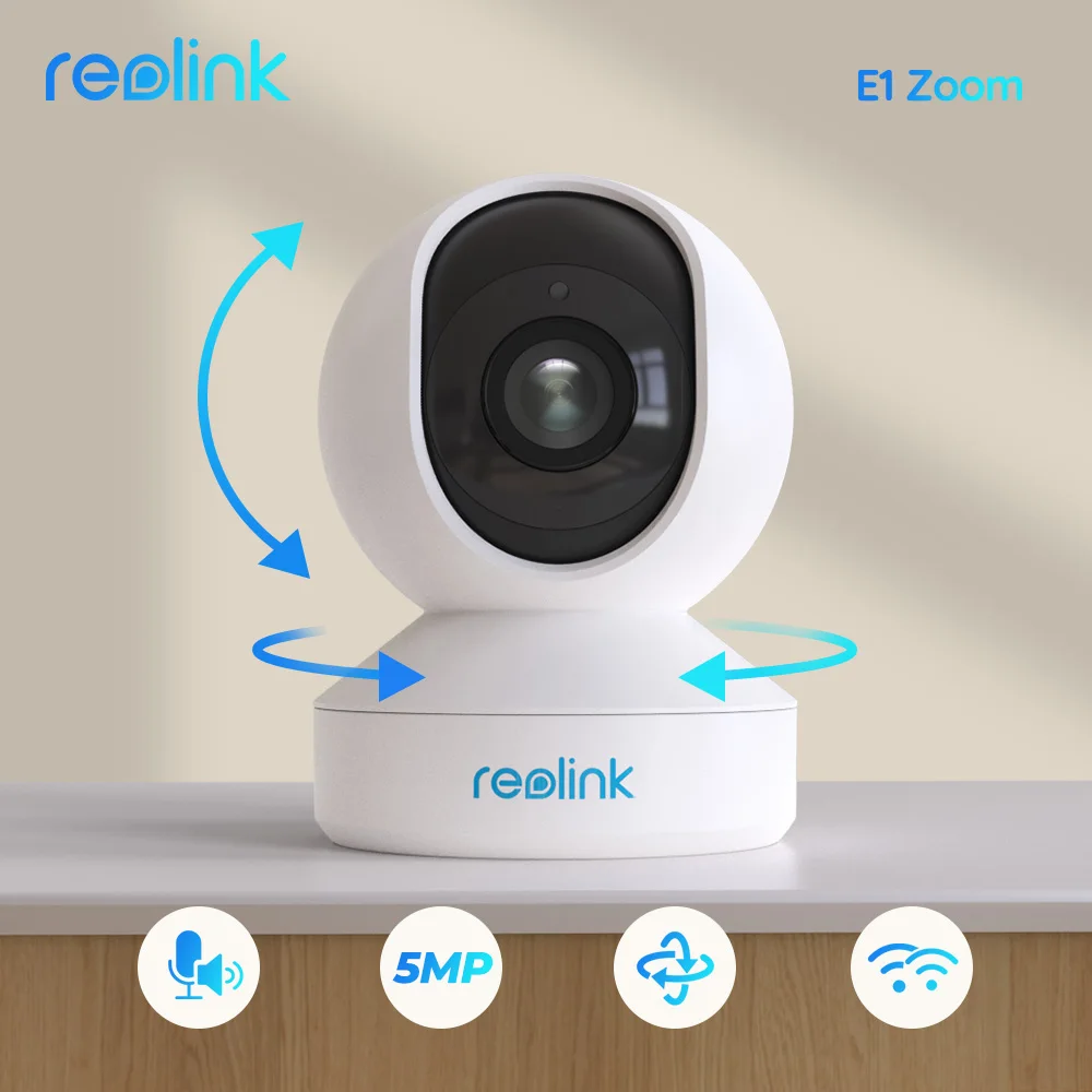 Reolink 5MP WiFi Camera 2.4G/5G 3x Optical Zoom Pan&Tilt Security Cam 2 ...