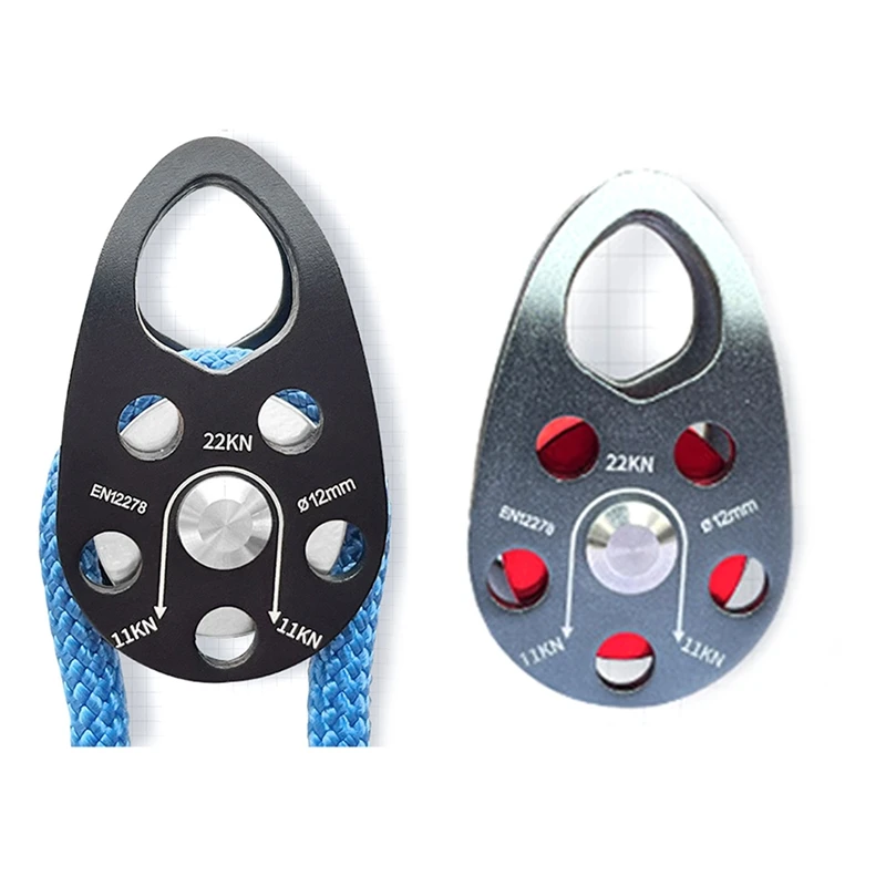 ABKW-Rock Climbing Pulley Aluminum Alloy 22KN Light-Weight Portable ...