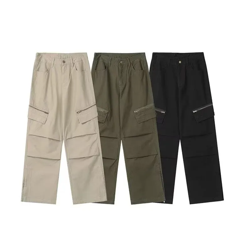 2024 Cyber Y2K Streetwear Green Baggy Cargo Jeans Bants For Men Closy ...