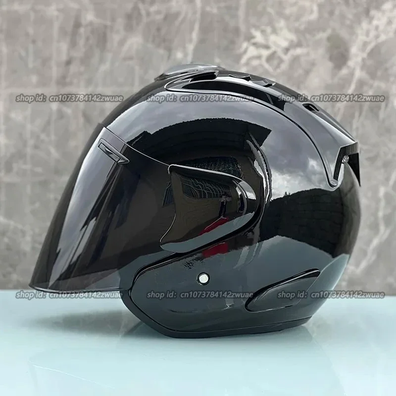 Ram4-Bright-Black-Half-Helmet-Men-and-Women-Motorcycle-Off-Road-Summer ...