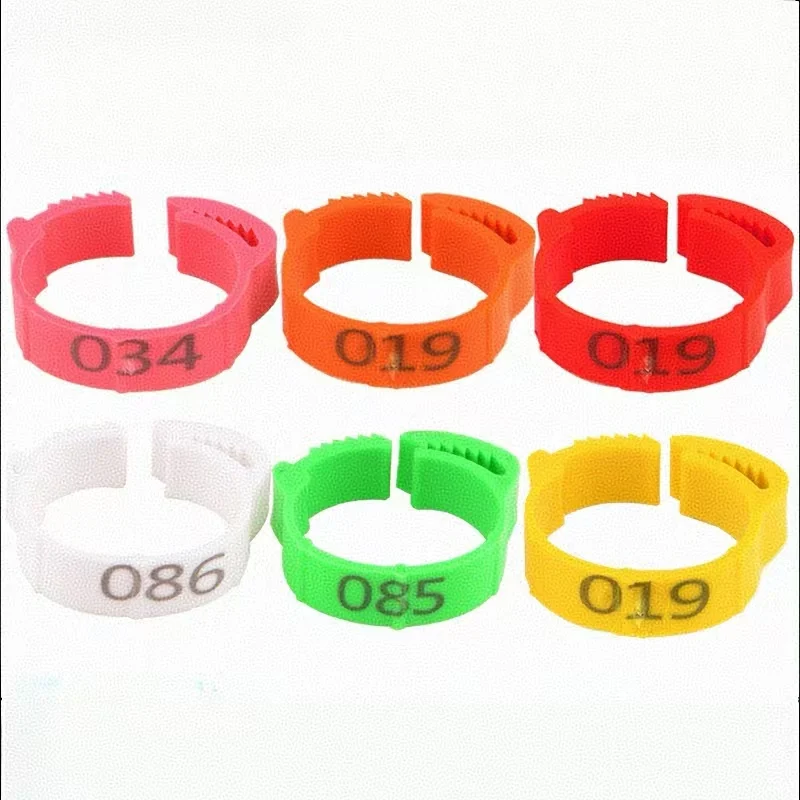 100pcs Chicken Foot Ring Label Buckle Plastic Adjustable Poultry Leg ...
