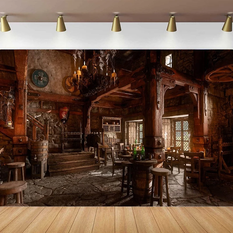 Medieval Tavern Inn Bar Photography Backdrop For Ancient Wooden ...