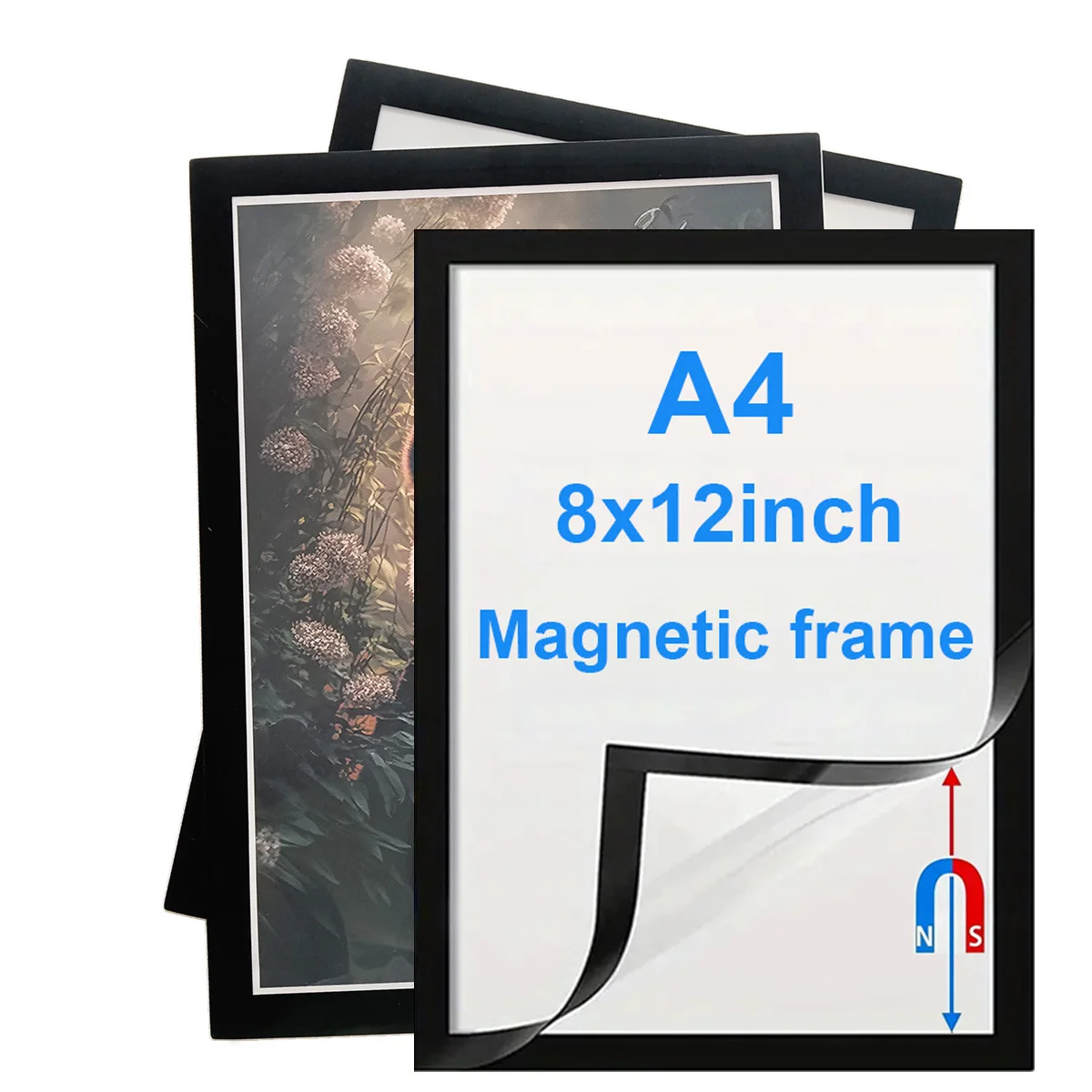 1/5pcs A4 Magnetic Photo Frame 8x12in Rubber Self Adhesive Soft Picture ...