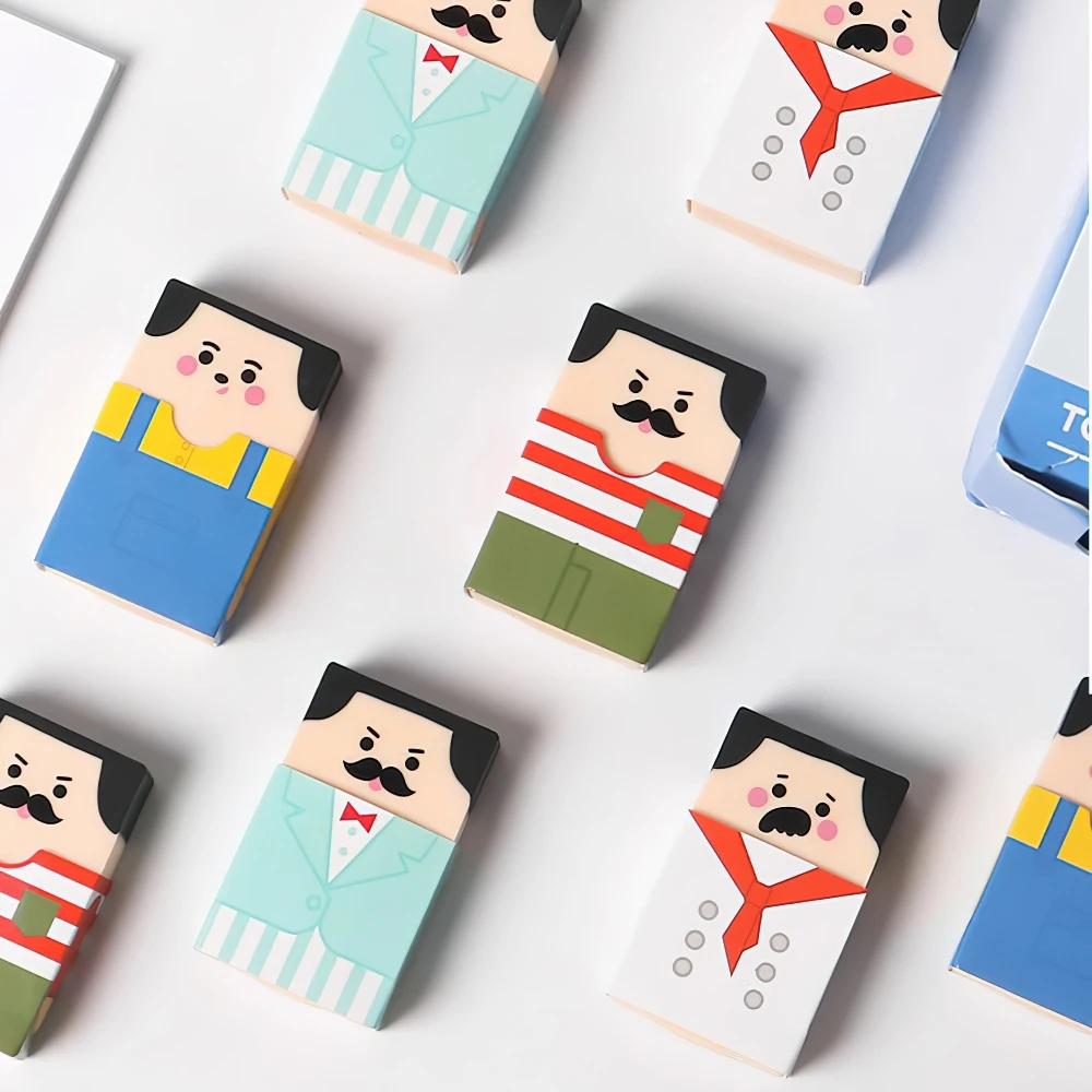 1pcs-Cartoon-Bald-Man-Eraser-Less-Dust-Novelty-Correction-Rubber-for ...