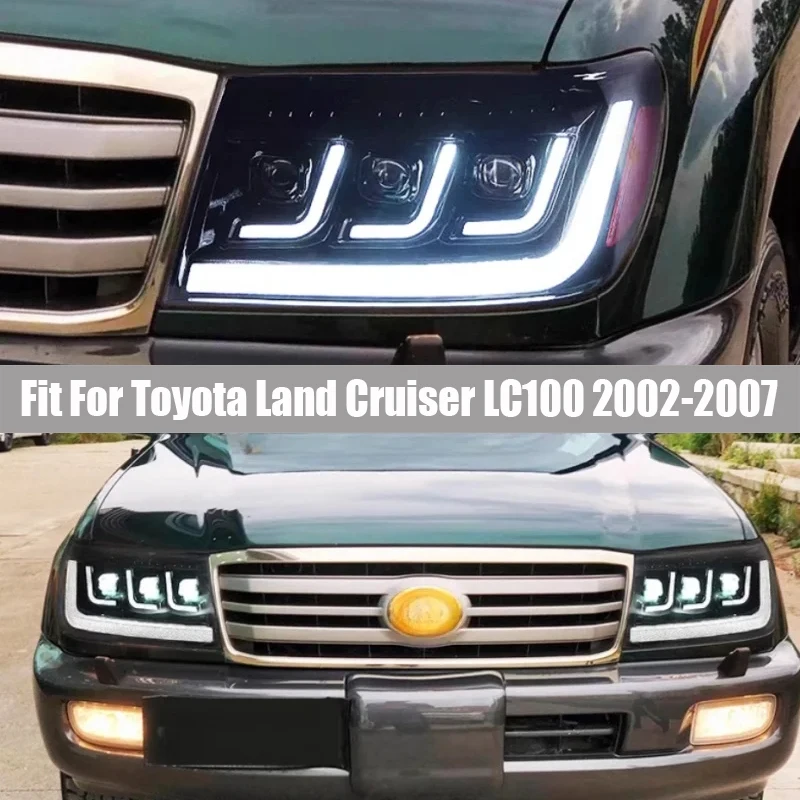 Headlight-Assembly-Suitable-for-Toyota-Land-Cruiser-LC100-2002-2007 ...