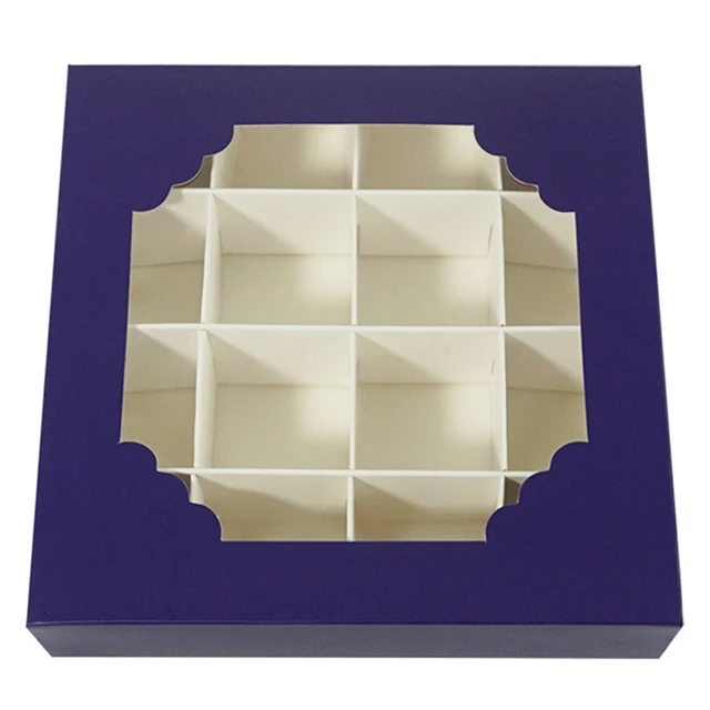 Party Cupcake Boxes Empty 16 Grids Gift Candy Boxes Inserts Clear ...