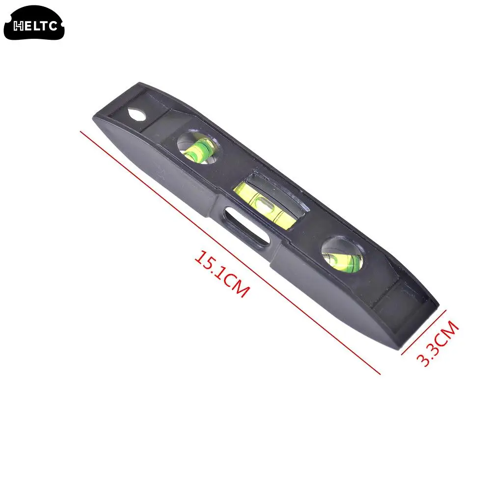 1pcs-Level-Measure-Tools-Black-Plastic-Spirit-Level-Ruler-Magnet-Bubble ...