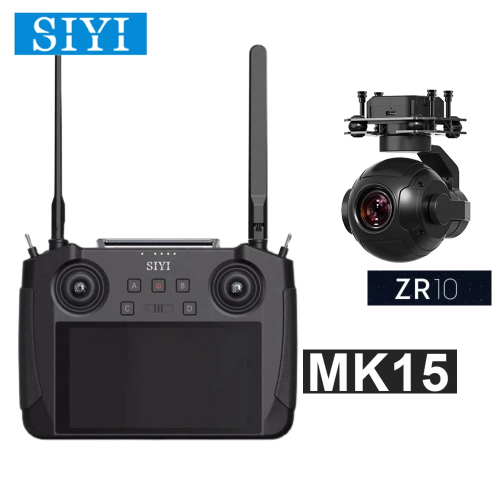 SIYI MK15 16CH 15KM HD Handheld Radio System Transmitter 5.5-Inch ...