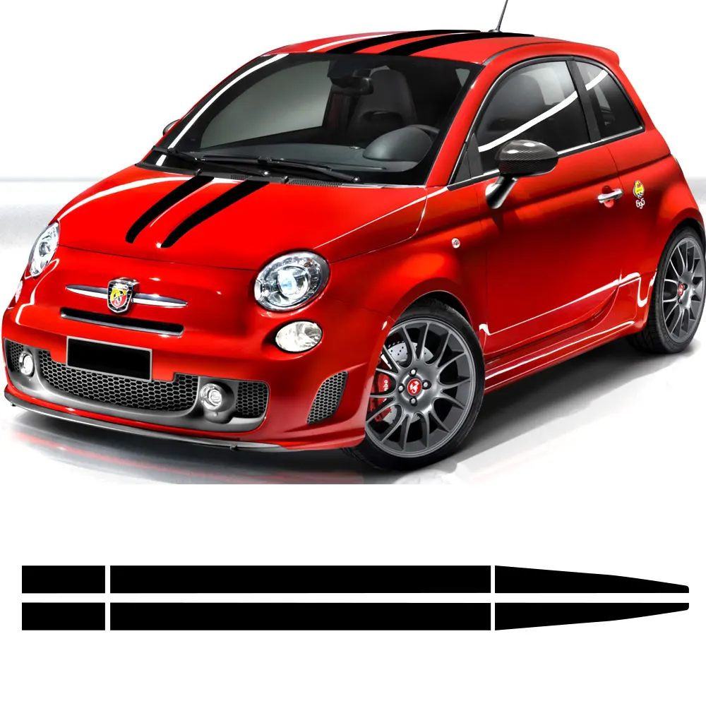 for Fiat 500 695 Band Kit - Sticker Stickers - Roof - Tailgate - Hoodie ...