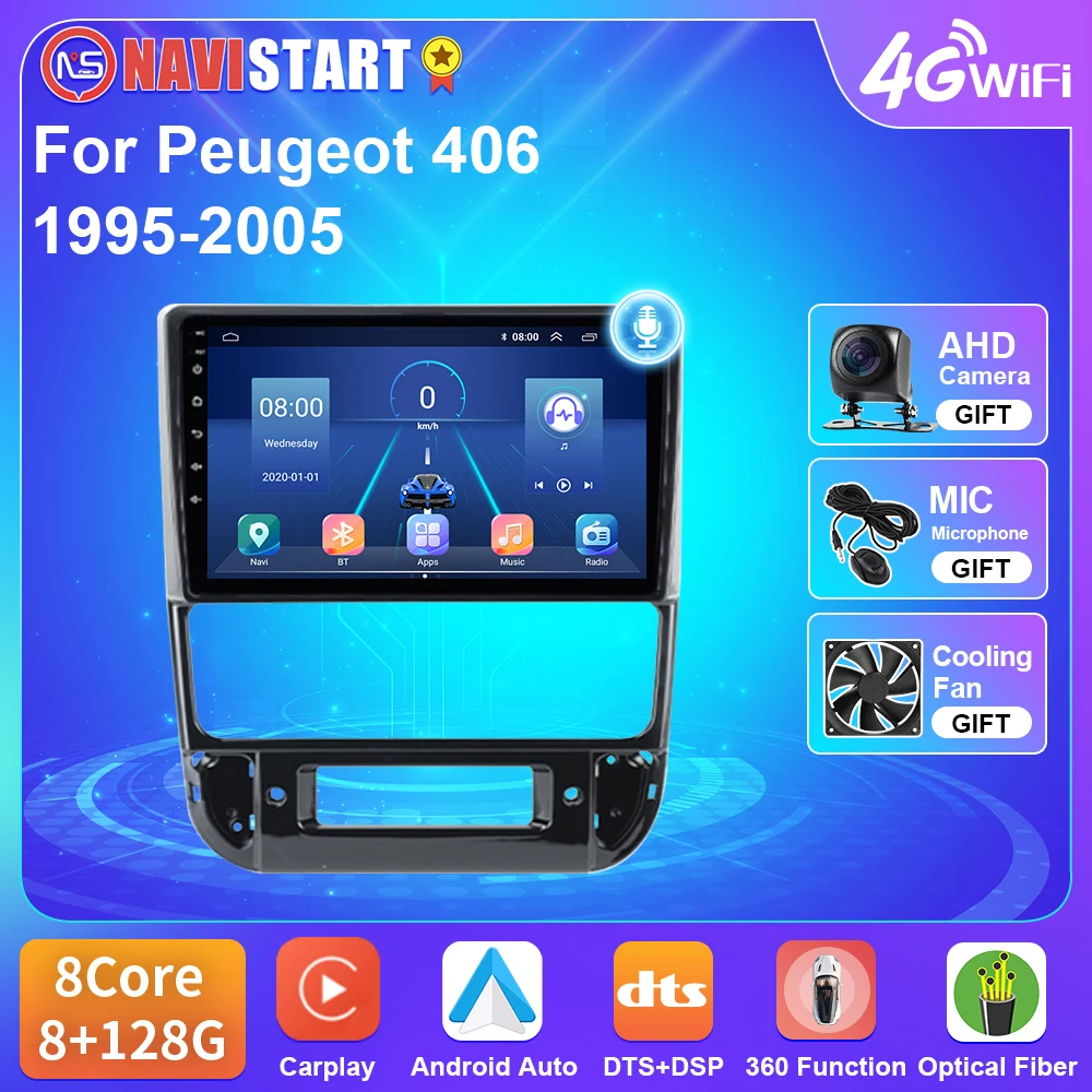 NAVISTART-Autoradio-T5-pour-KIT-406-1995-2005-Limitation-Lecteur-Vid-o ...