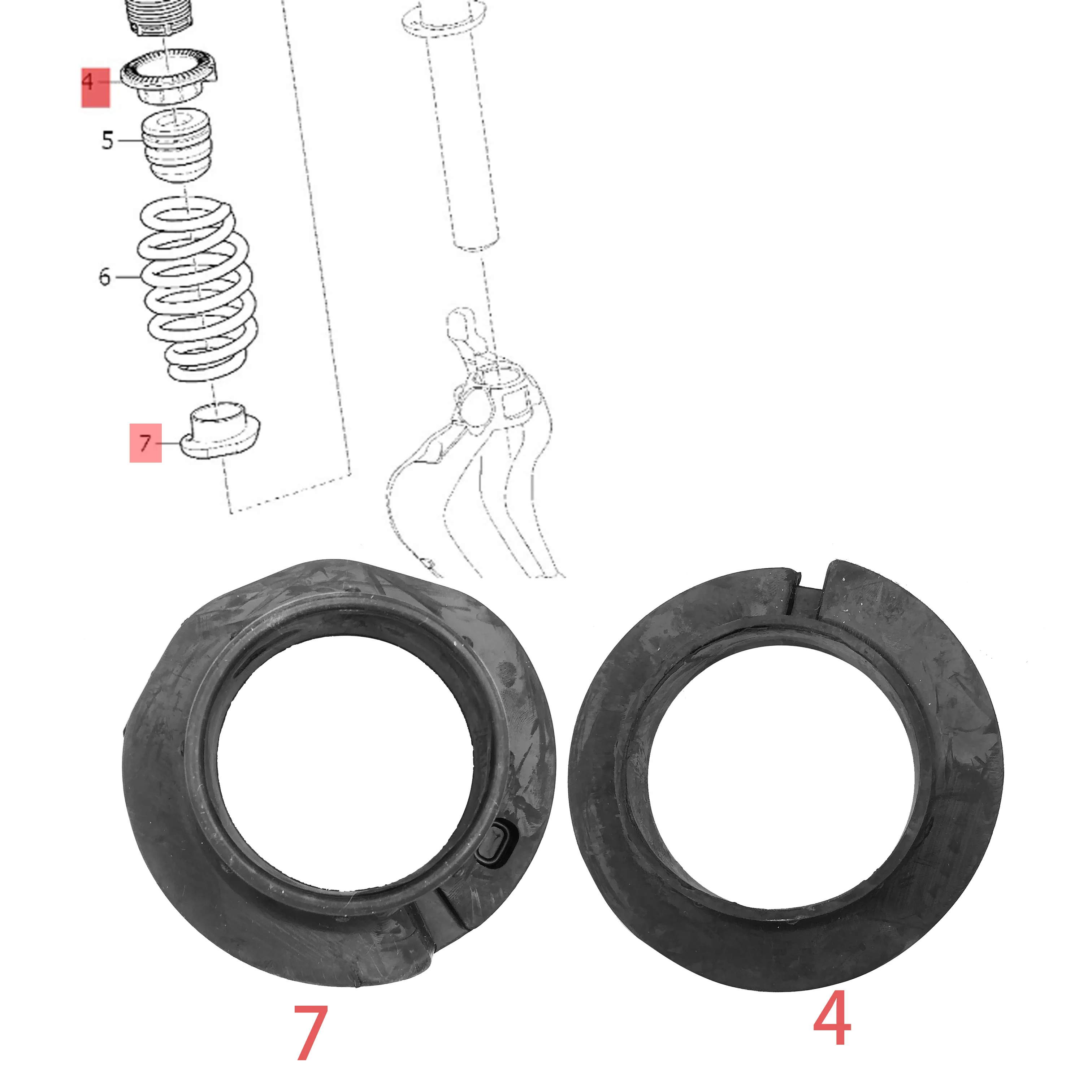 for-Volvo-XC90-XC60-V90-S90-2016-front-shock-absorber-top-glue-Rubber ...