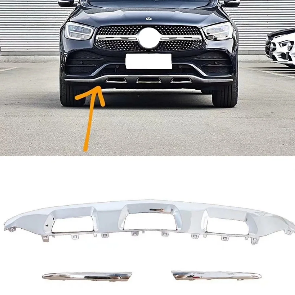 Front-bumper-chrome-decorative-strip-For-Mercedes-Benz-GLC-Class-W253 ...