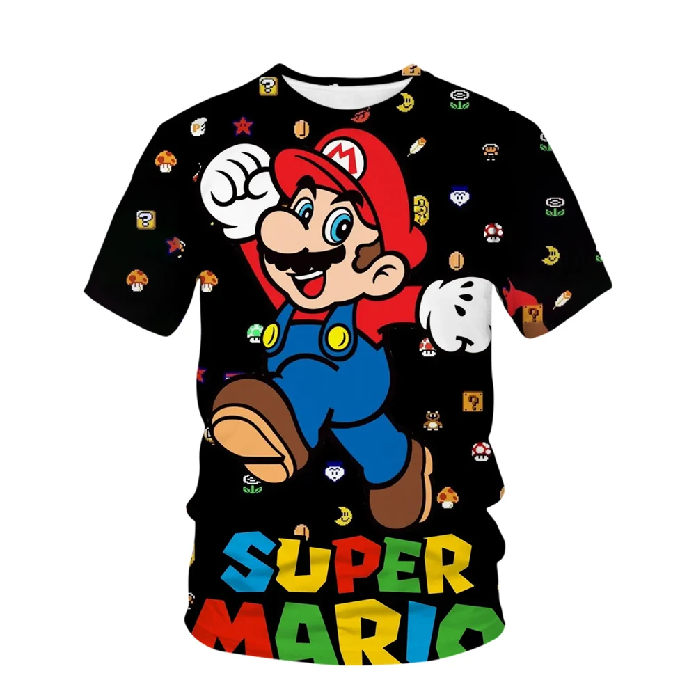2024-Summer-Super-Mario-Bros-Cartoon-Men-Women-T-Shirt-Casual-Style-3D ...