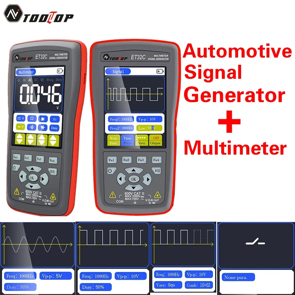 TOOLTOP-ET31C-32C-Automotive-Signal-Generator-Multimeter-9999Hz-12V-12V ...