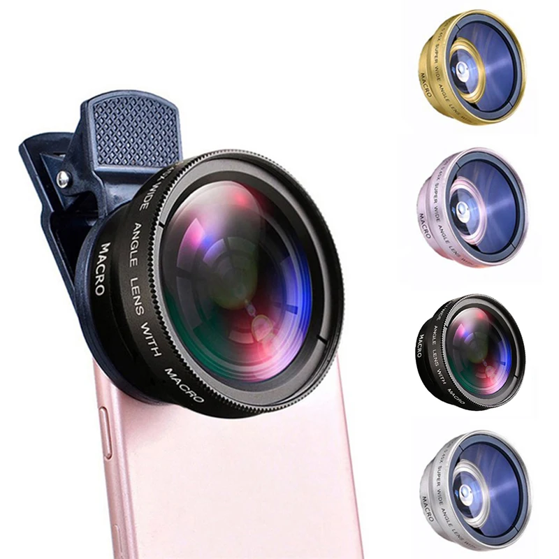 2-IN-1-Lens-Universal-Clip-37mm-Mobile-Phone-Lens-Professional-0-45X ...