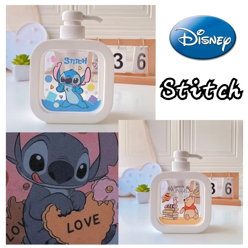 300ML-Disney-Stitch-Travel-Pump-Bottling-Cute-Cartoon-Mini-Push-Type ...