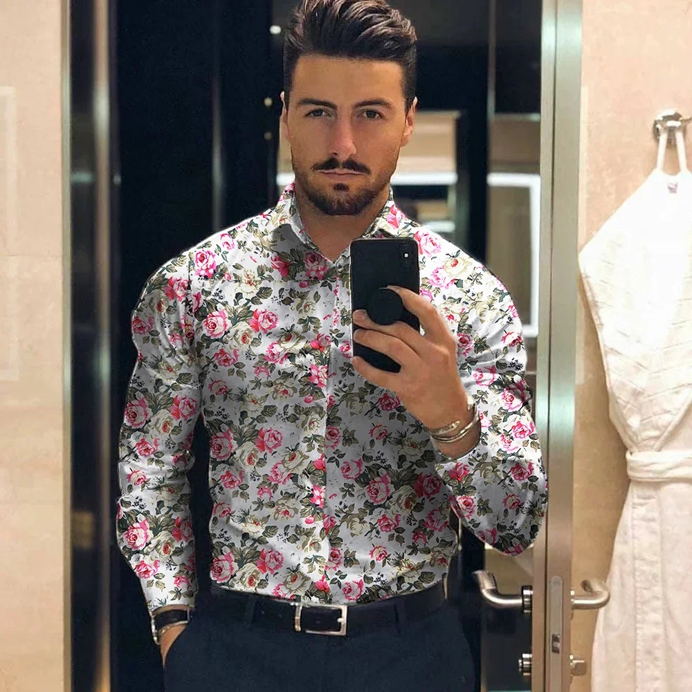 Men-s-Shirt-For-Men-Clothing-Social-Male-Blouse-Hawaiian-Long-Sleeve ...