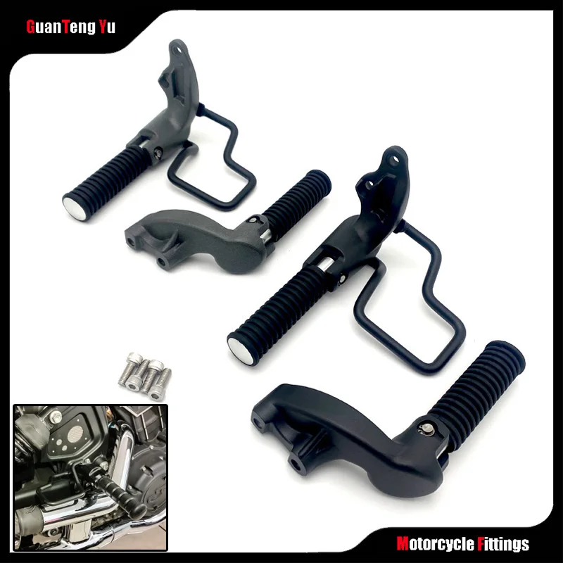Motorcycle Folding Rear Passenger Footpeg Footrest Mounting Bracket For ...