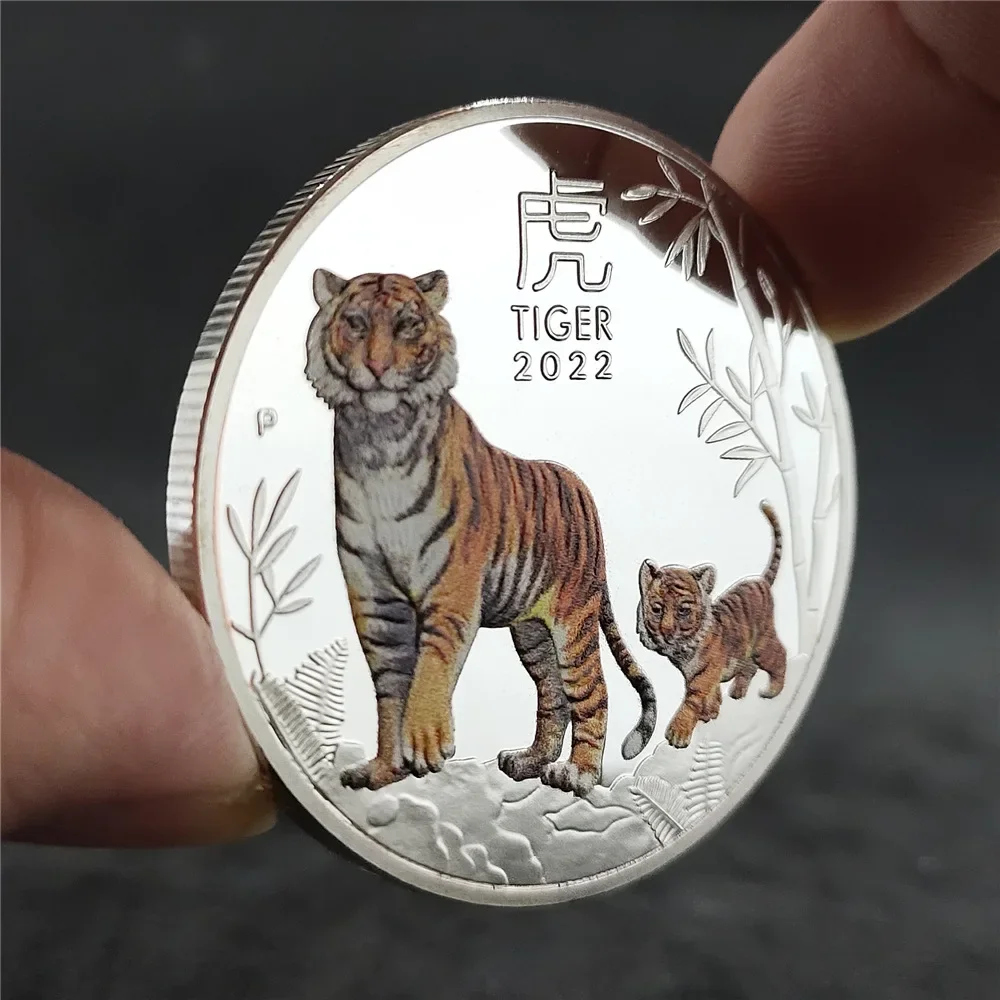 Gold-Silver-Coin-Tiger-Animal-Non-currency-Coins-Year-The-Plated-Coin-1 ...