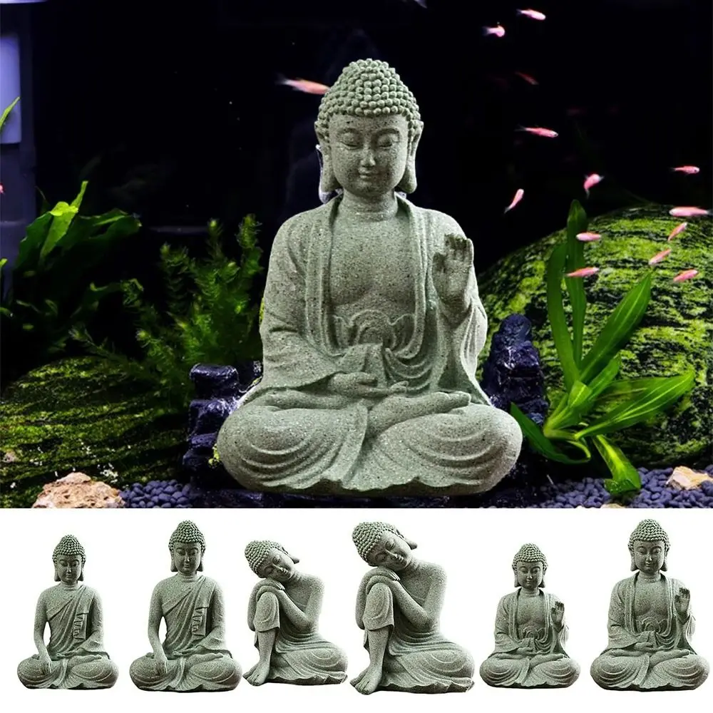 Sandstone-Buddha-Fish-Tank-Decoration-Craft-Meditation-Buddha-Buddha ...