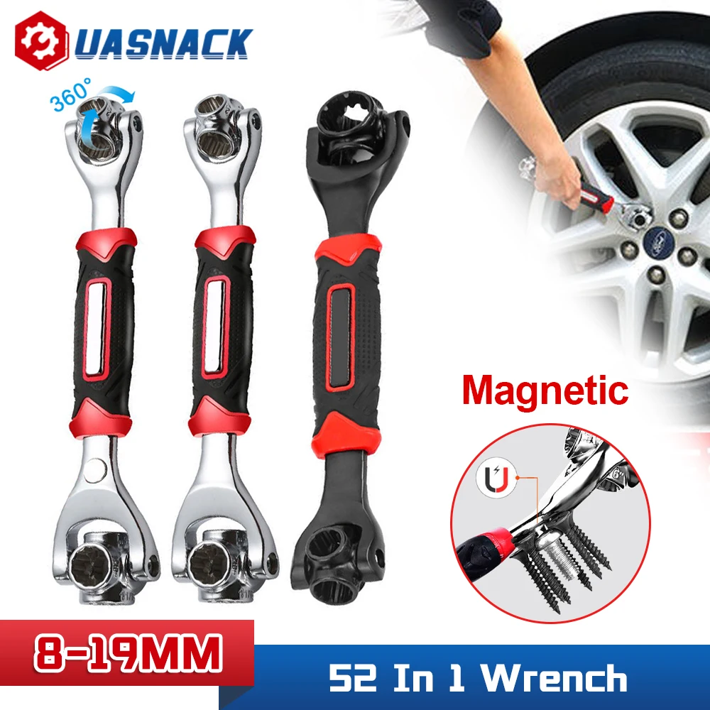 8-19mm-Multipurpose-Wrench-360-Degree-Rotation-Ratchet-Spline-Bolts ...