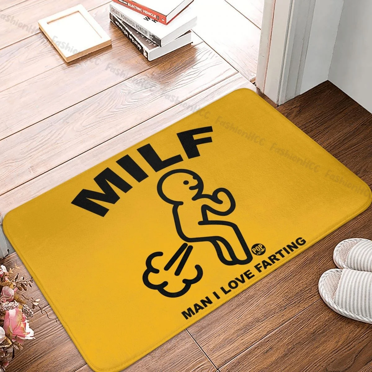 Bath Non-Slip Carpet MILF Man I Love Farting Flannel Mat Welcome ...