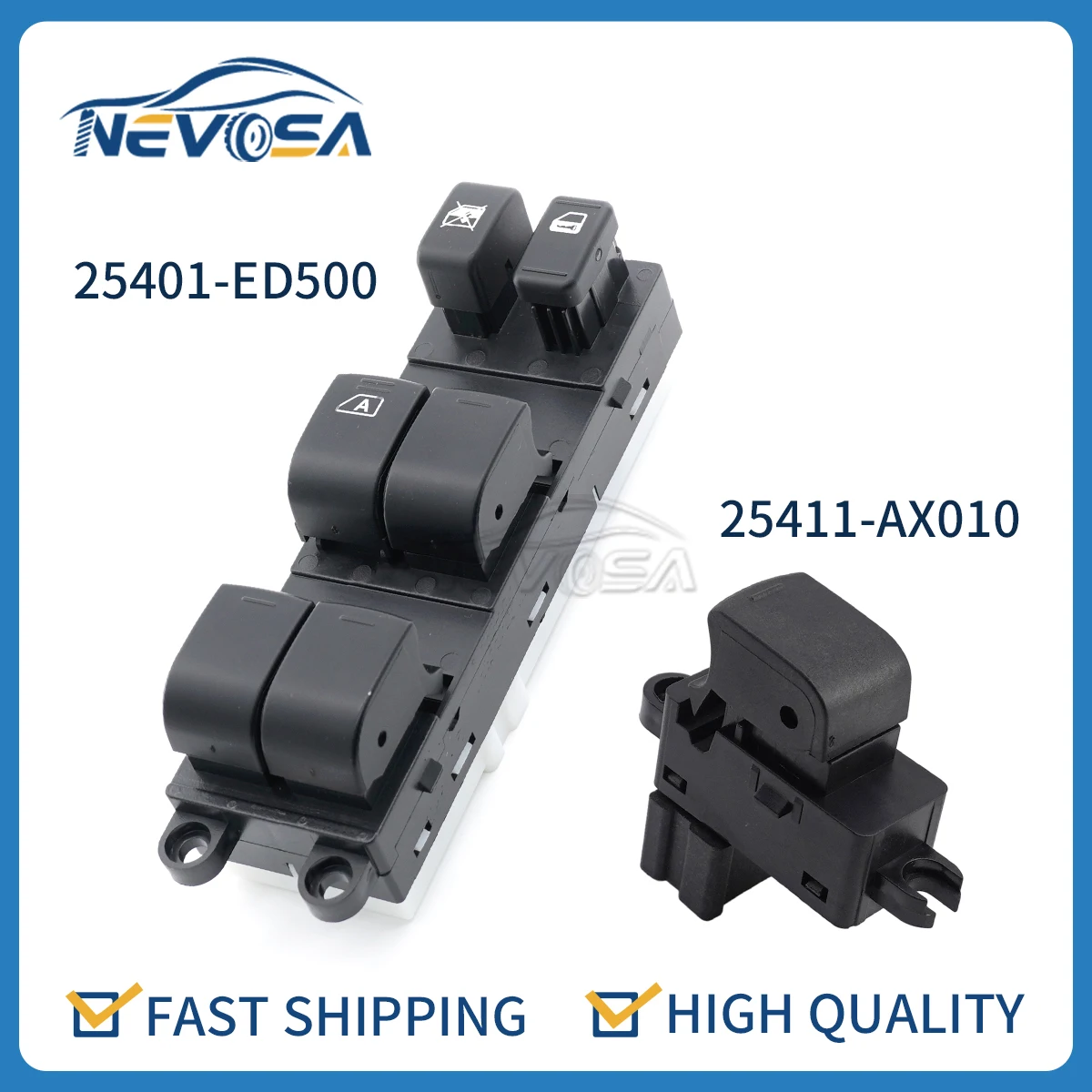 Nevosa 25411-AX010 25401-ED500 Car Power Window Control Switch Button ...