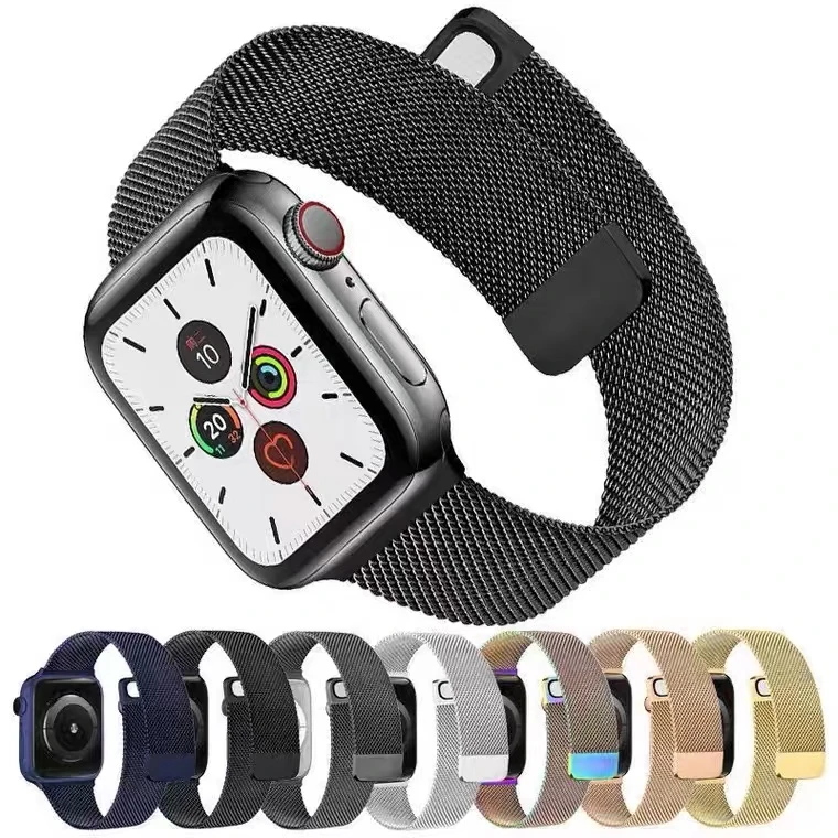 Strap Apple Watch Milanese Loop - Metal Milanese Loop Strap Apple Watch ...