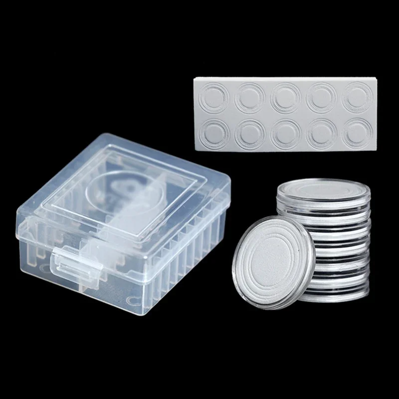 20-Cells-Clear-46mm-Coin-Capsules-Transparent-Eagle-Coin-Protector-Case ...