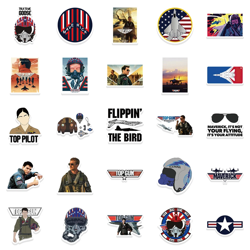 Top Gun Helmet Decals