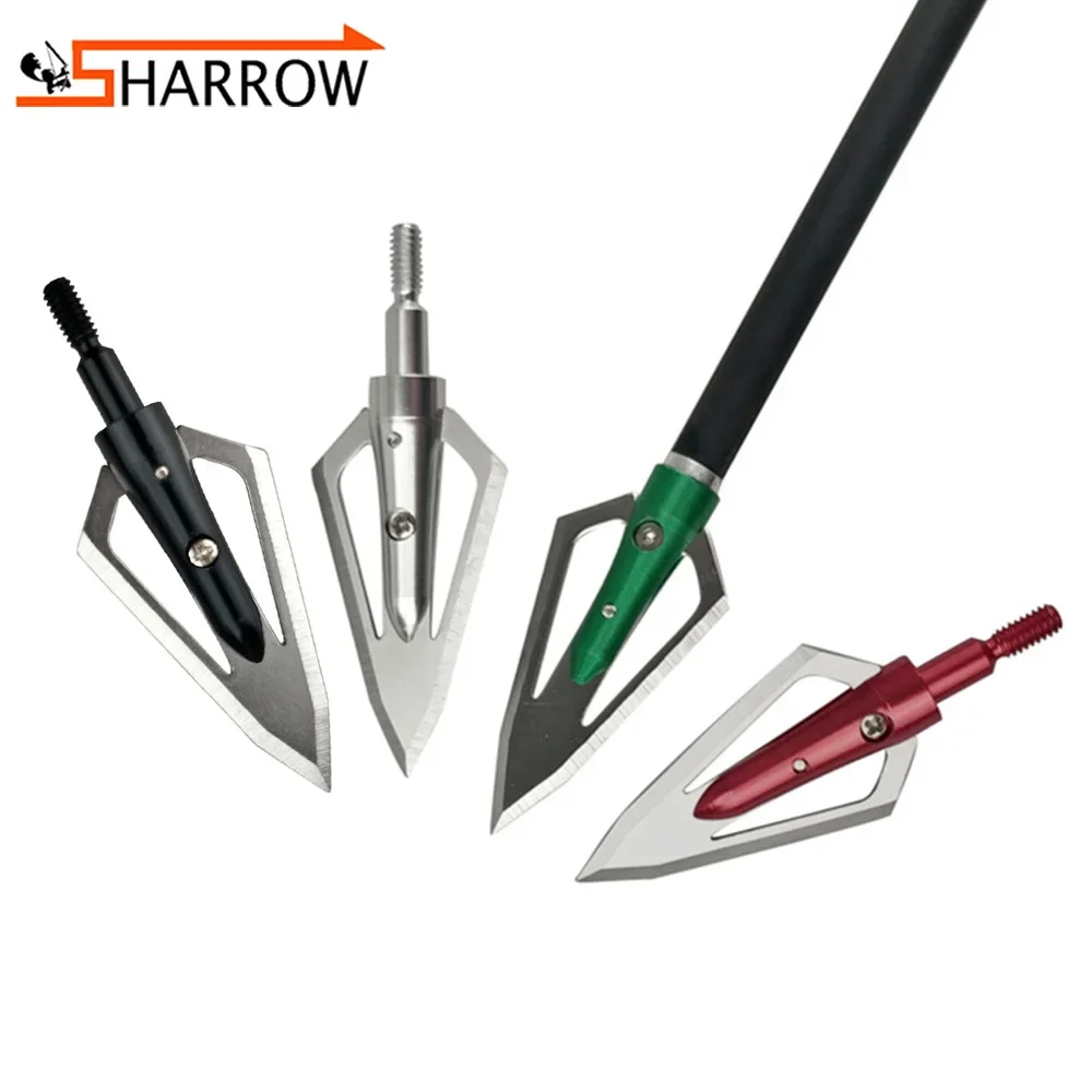 6-12pcs-Archery-Blade-Arrowhead-100grain-Hunting-Broadhead-Arrow-Tips ...