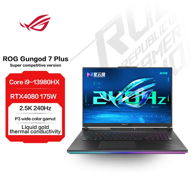 ROG Strix SCAR 7Plus E-sport Gaming Laptop i9-13980HX RTX4080-12G/RTX4090-16G 2.5K 240Hz 18Inch ...