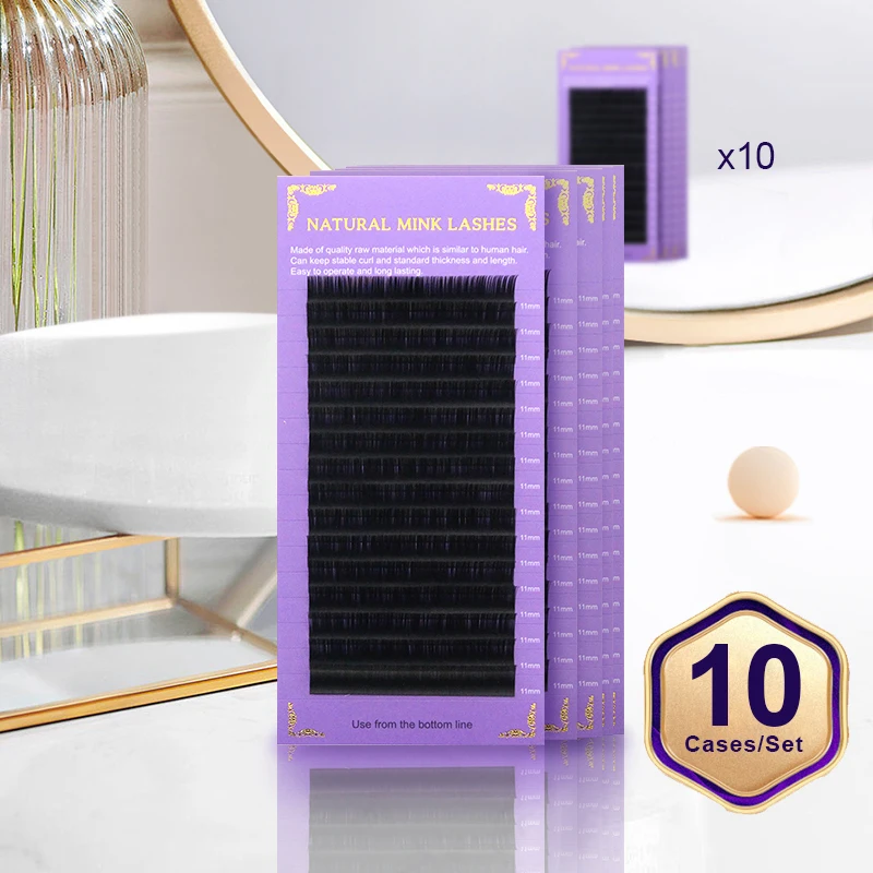 HOLLYLASH-10-Cases-Pack-Lashes-Individual-Eyelash-Extensions-Supplies ...