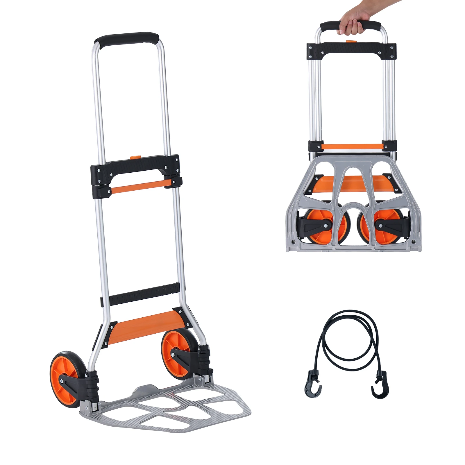 SucceBuy 275/309 lbs Folding Hand Truck Portable Unity Cart Dolly with ...