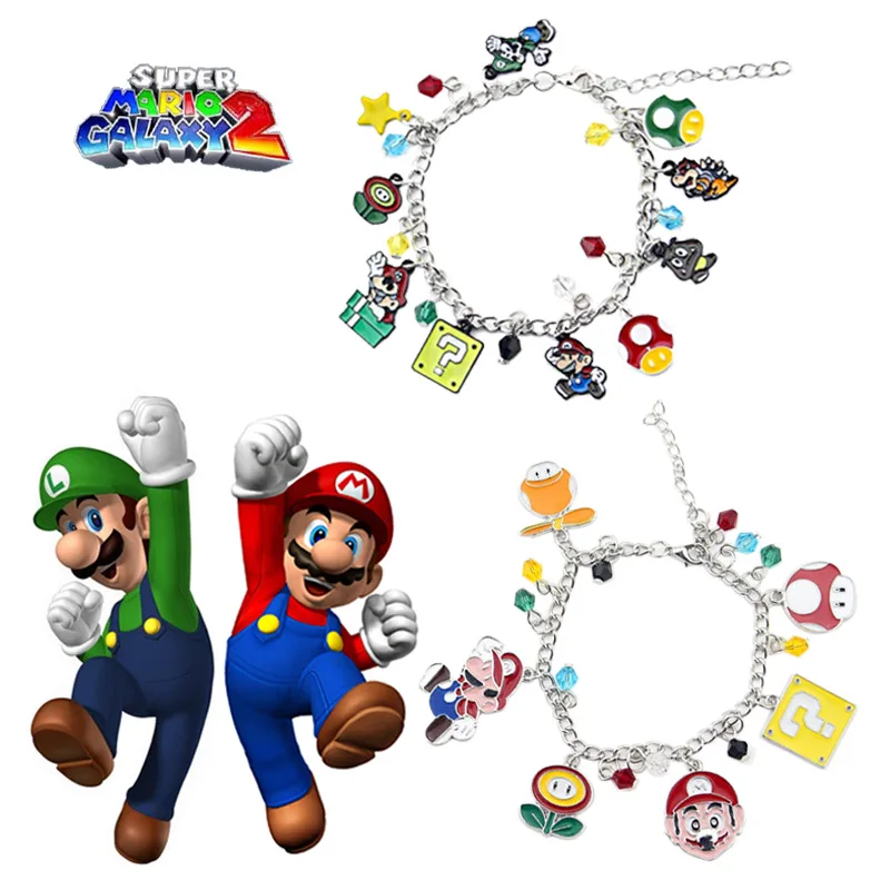 Pulsera-de-Super-Mario-Bros-para-ni-as-brazalete-de-Metal-de-dibujos ...