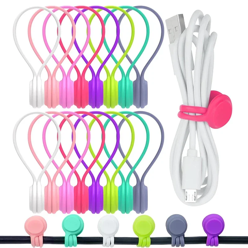 3/6Pcs Reusable Twist Ties for Bundling Organizing Cables Headphone USB ...
