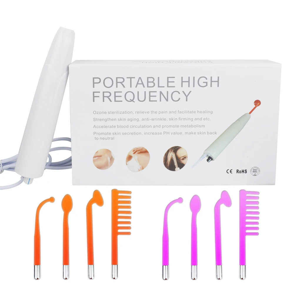 Portable High Frequency Facial Machine Face Care Pimple Acne Removal ...