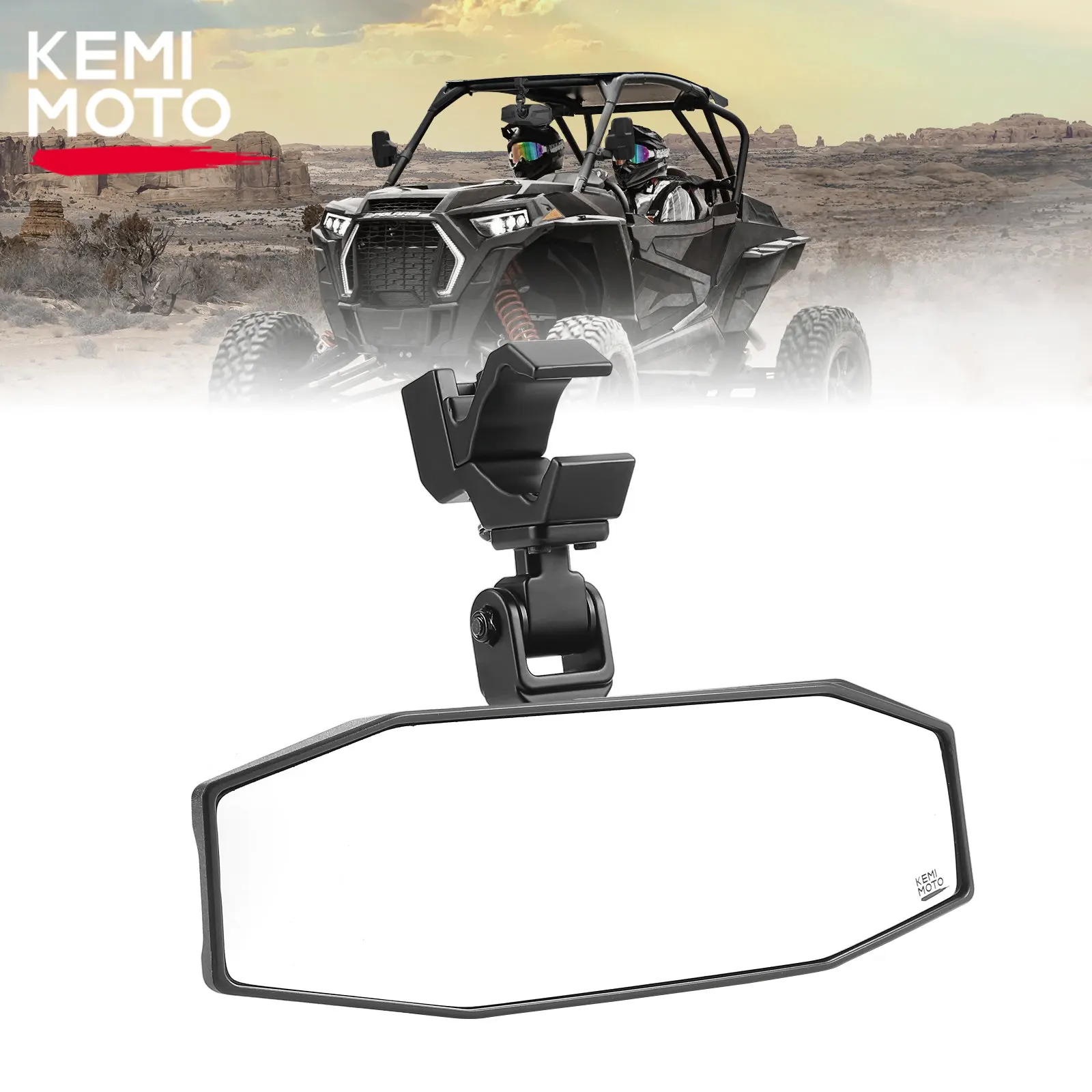 Utv Mirror Kemimoto Utv Center Mirror Adjustable Aluminum Clamp Utv ...