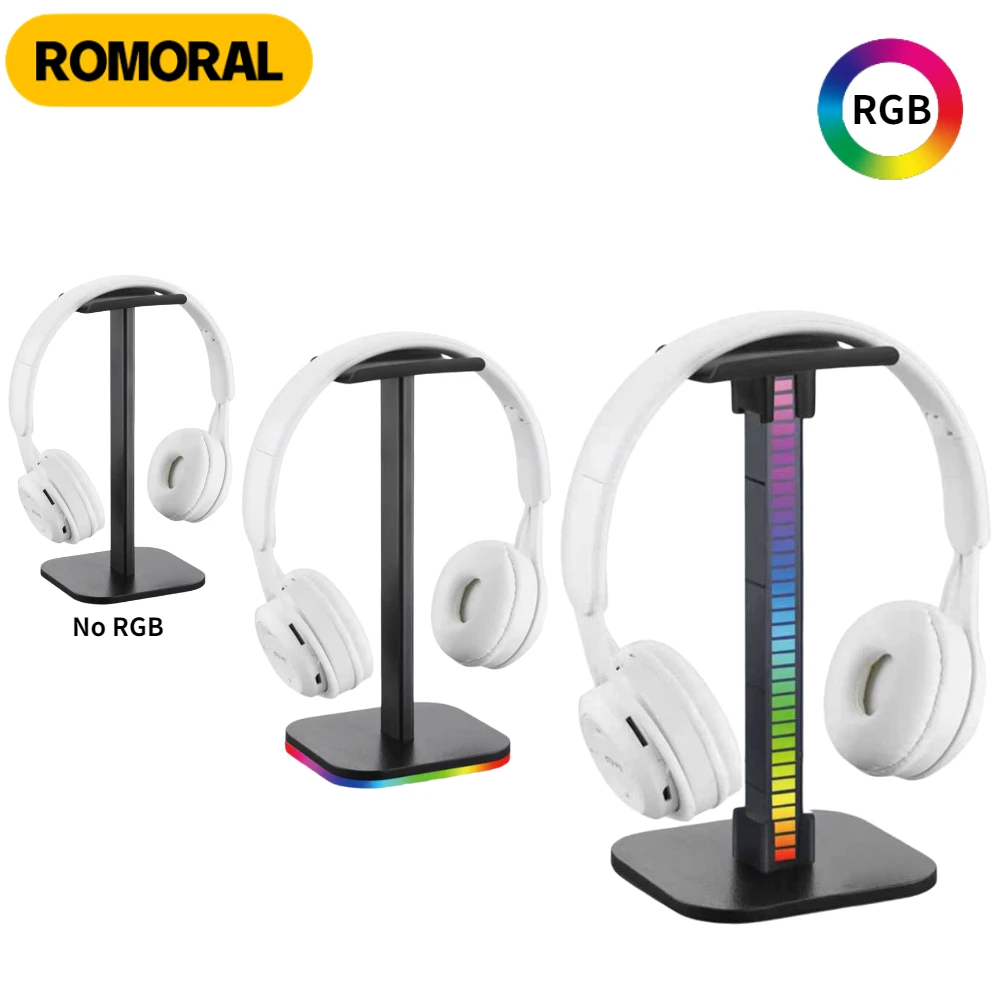 RGB-Headset-Stand-With-LED-Base-USB-Pickup-Light-Computer-Desktop ...