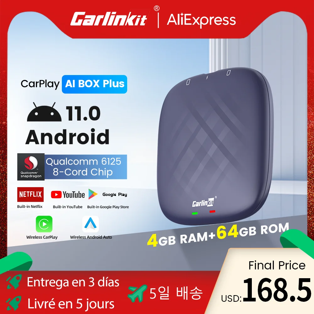 Carlinkit Carplay Ai Box Plus Android 11 Wireless Carplay Android Auto Android Tv Box Carlinkit ...