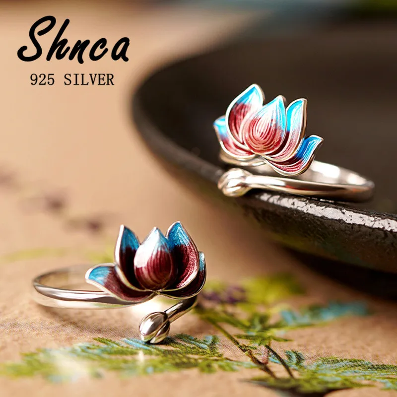 Elegant-Ethnic-New-Hot-Sale-925-Sterling-Silver-Lotus-Flower-Adjustable ...