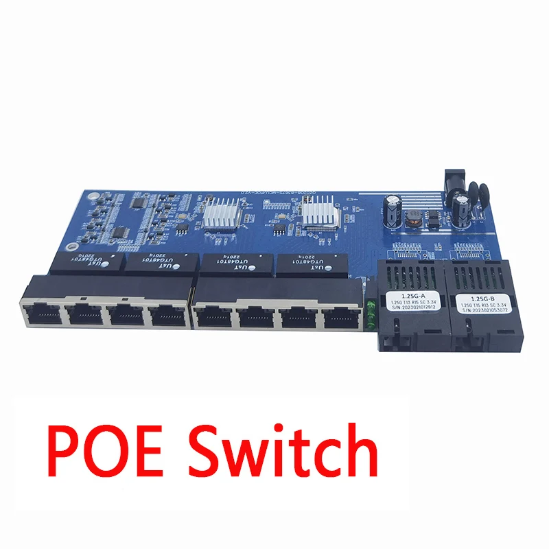 POE-8-RJ45-2-SC-fibra-Gigabit-Ethernet-interruptor-fibra-ptica-monomodo ...