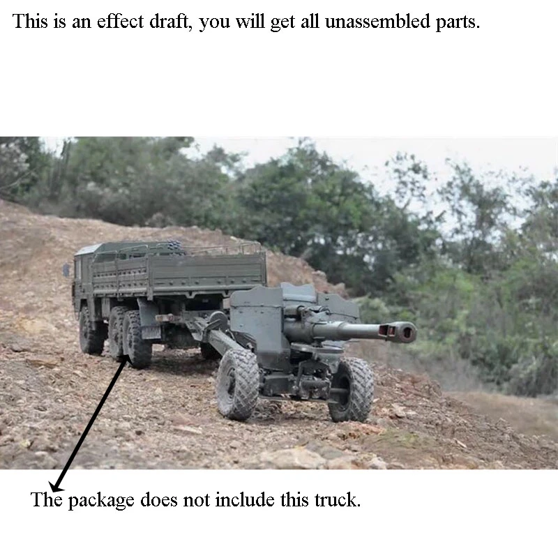 Cross 1/12 Rc Model D20 Howitzer Trailer Kit Metal Hubs 100mm Tires ...